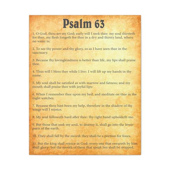Express Your Love Gifts | Art | Scripture Sign Psalm 63 Chapter Gold Bible Canvas Christian Wall ...